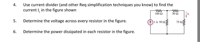 Solved 4. Use current divider (and other Req simplification | Chegg.com
