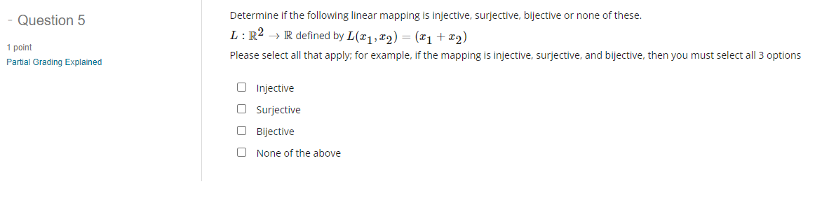 Solved Determine if the following linear mapping is | Chegg.com