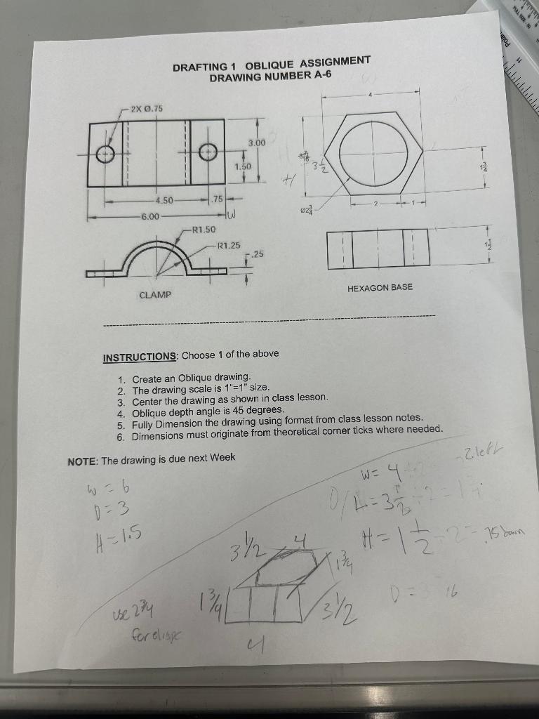 PLEASE SHOW DIMENSIONED DRAWING FOR THE HEXAGON BASE | Chegg.com