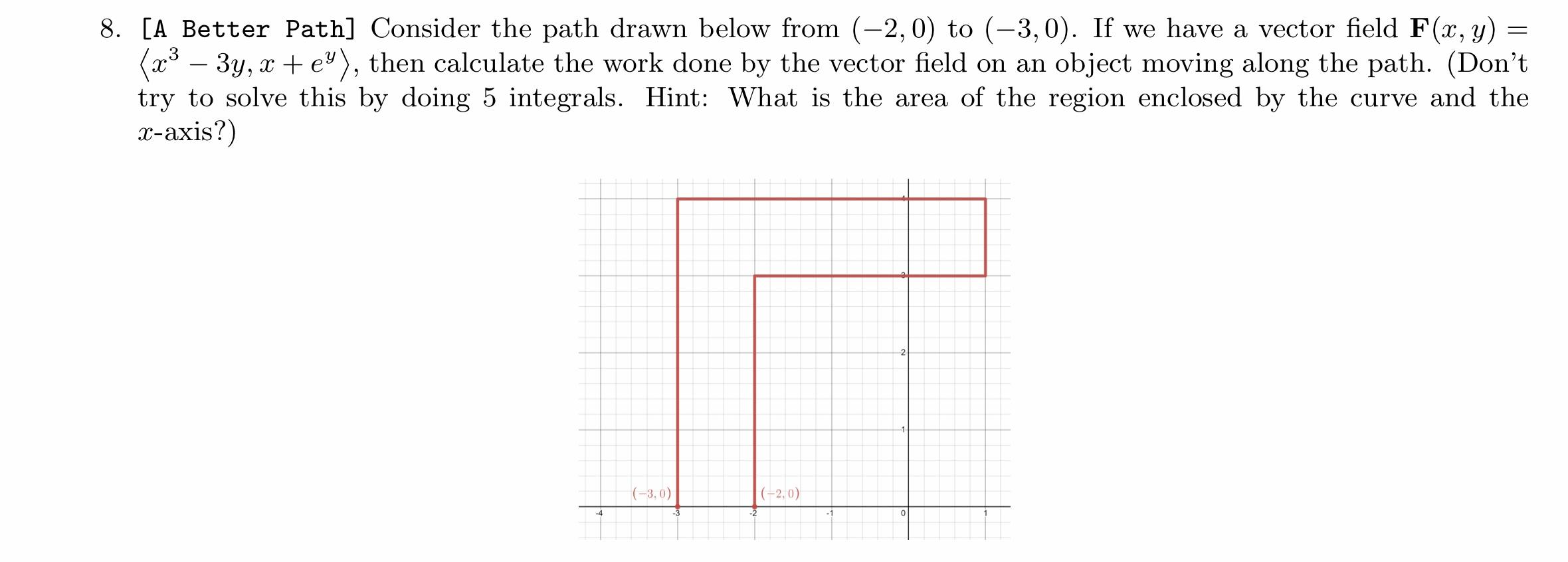 8. [A Better Path] Consider the path drawn below from | Chegg.com