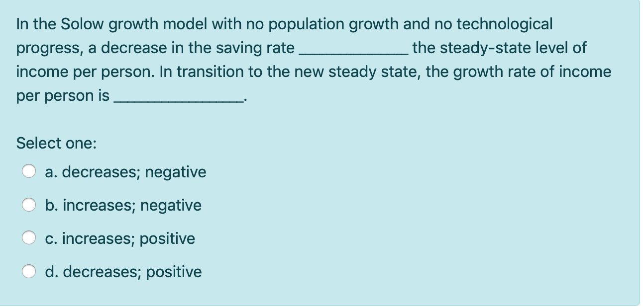 Solved In the Solow growth model with no population growth | Chegg.com