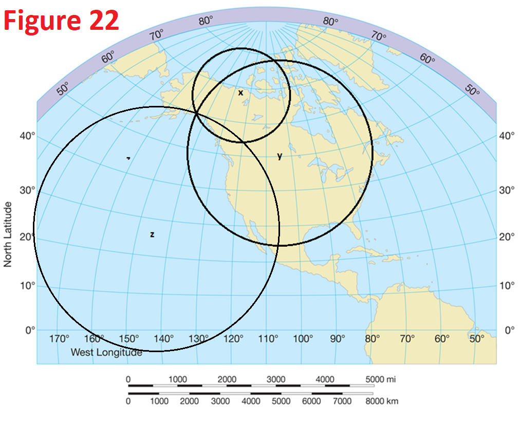 Solved 1. According to the map below (Figure 22), how many | Chegg.com