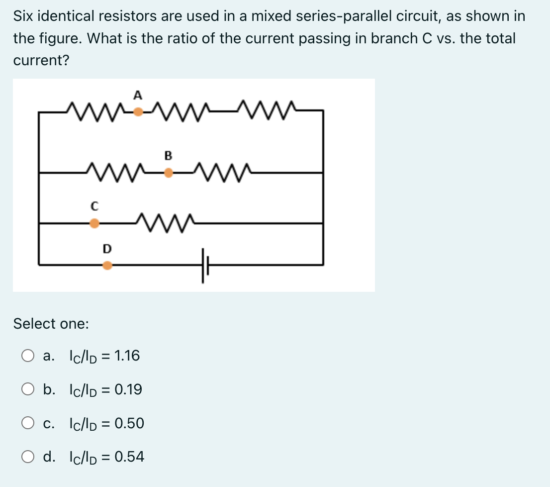 Solved Six identical resistors are used in a mixed | Chegg.com