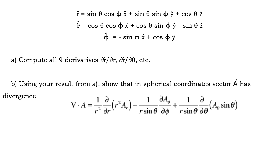 Solved With the Unit Vector transformations for | Chegg.com