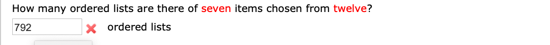 Solved How many ordered lists are there of seven items | Chegg.com