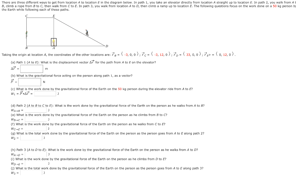 Solved There are three different ways to get from location A | Chegg.com