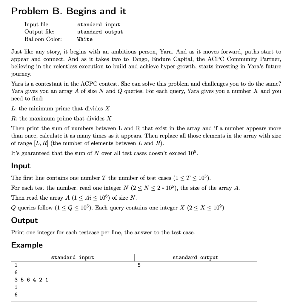 Solved Problem B. Begins and it Just like any story, it | Chegg.com