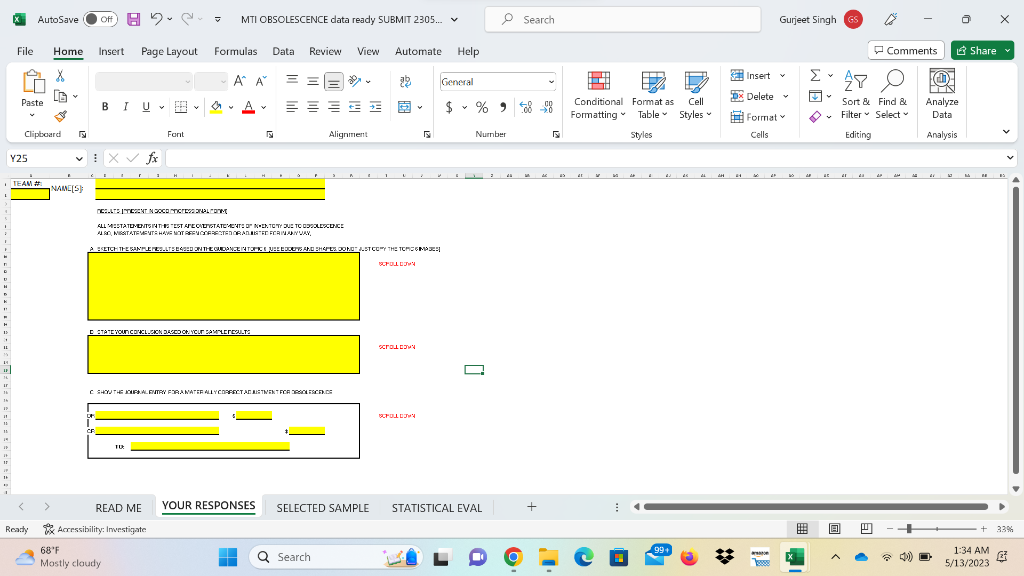 File Home Insert Page Layout Formulas Data Review | Chegg.com