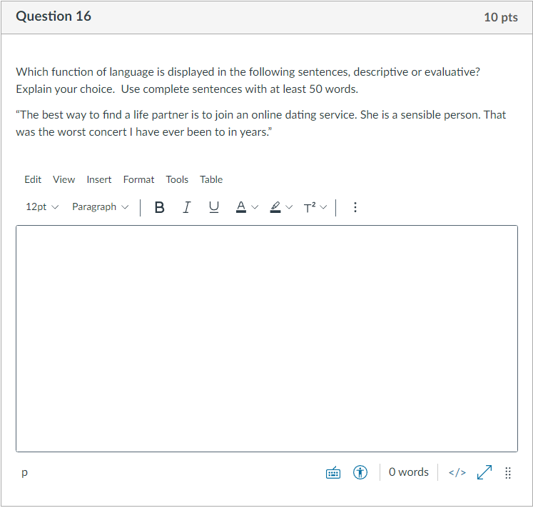 Solved In your own words, state if the following statement | Chegg.com