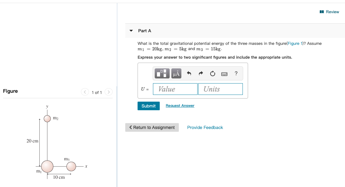 Solved Review Part A What is the total gravitational | Chegg.com