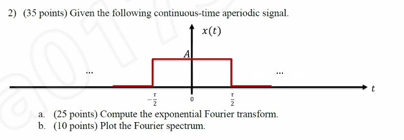 Solved 2) (35 points) Given the following continuous-time | Chegg.com