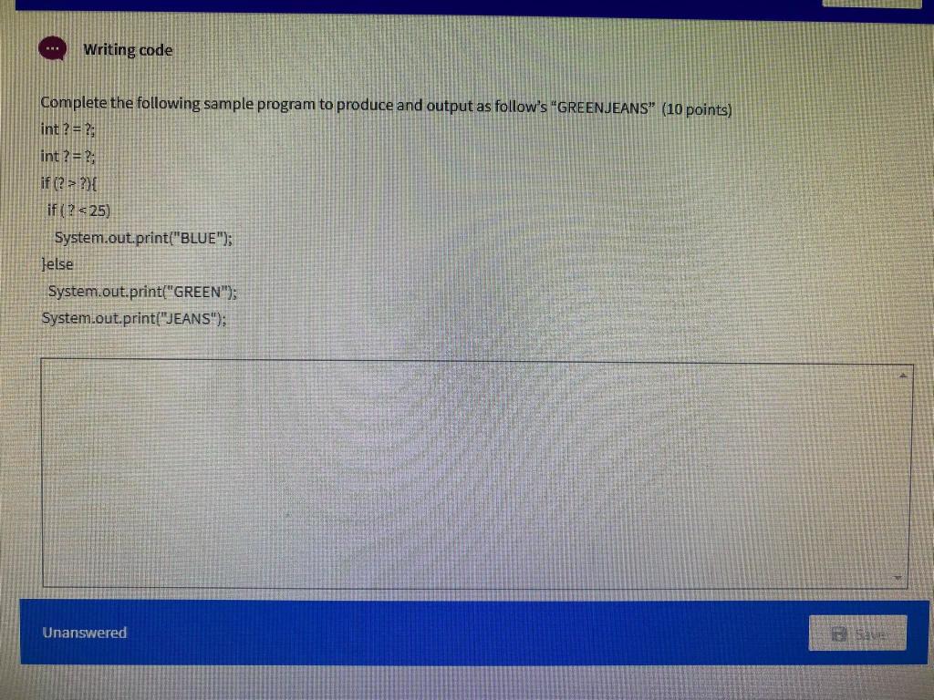 Solved Writing code Complete the following sample program to | Chegg.com