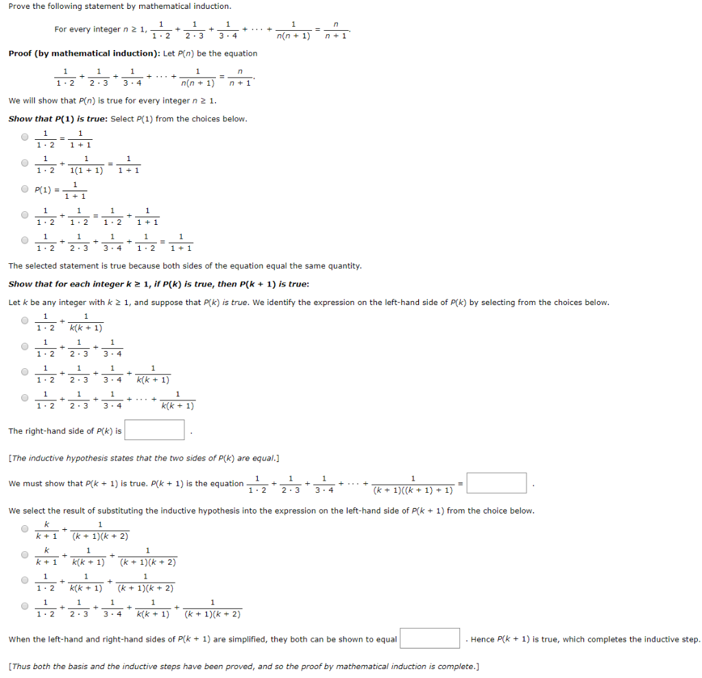 Solved Prove the following statement by mathematical | Chegg.com