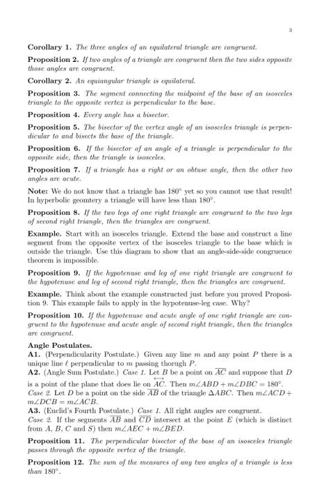 Solved Part III. Euclidean Geometry (Congruence) Problems. | Chegg.com