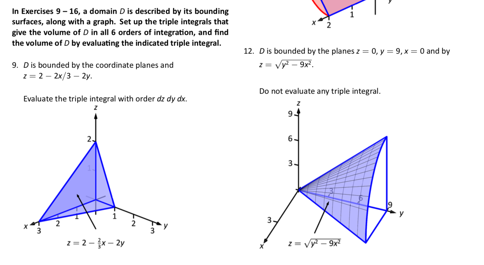 Solved X In Exercises 9 - 16, a domain D is described by its | Chegg.com