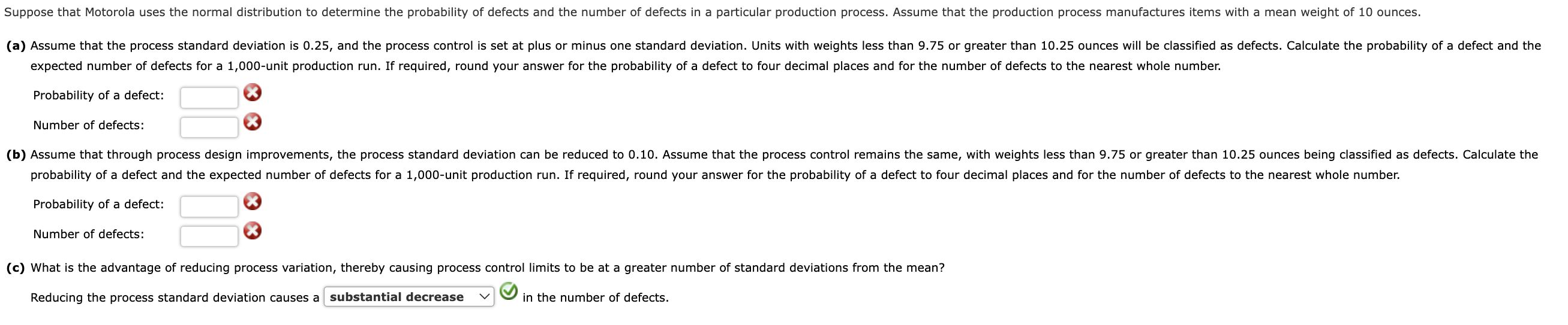 Solved Probability of a defect:Number of defects:Probability | Chegg.com