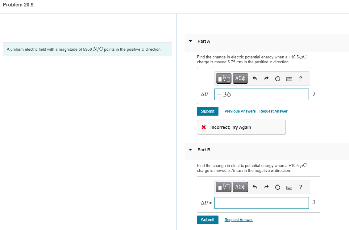 Solved A uniform electric field with a magnitude of 5960 N/C | Chegg.com