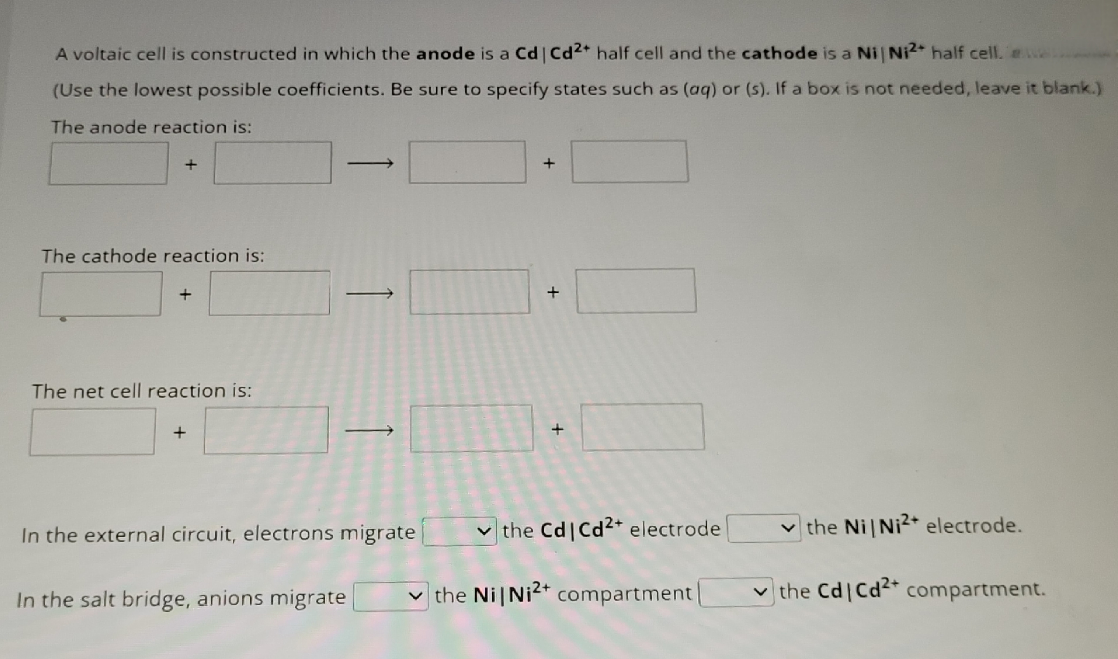 Solved A voltaic cell is constructed in which the anode is a | Chegg.com