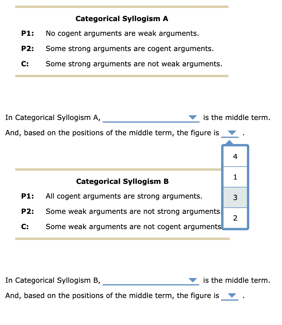 Solved The figure of a standard-form categorical syllogism | Chegg.com