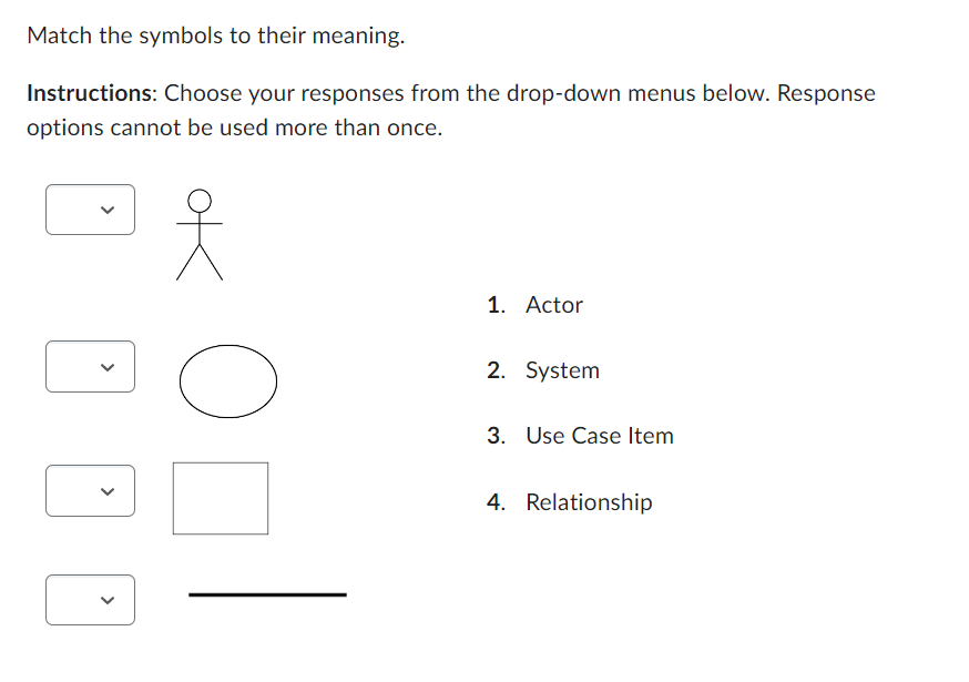 Solved Match the symbols to their meaning. Instructions: | Chegg.com