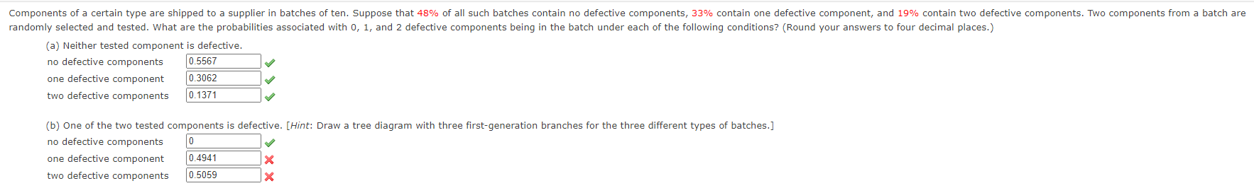 Solved Components of a certain type are shipped to a | Chegg.com