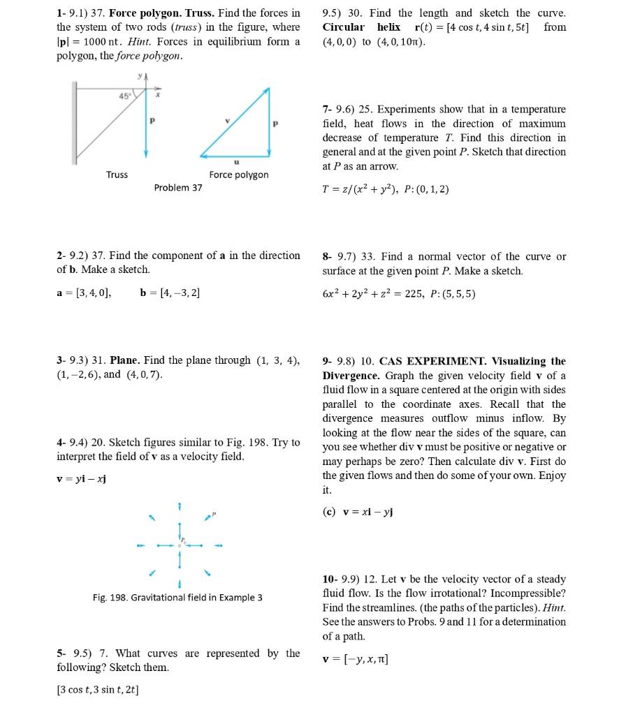 Solved 1-9.1) 37. Force polygon. Truss. Find the forces in | Chegg.com