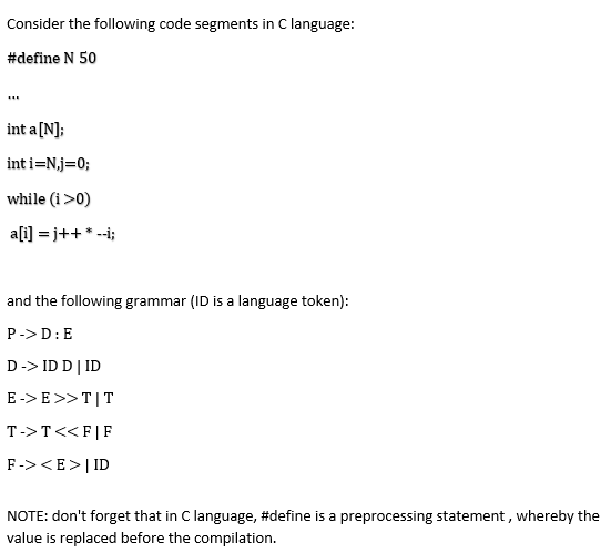 Solved Consider the following code segments in C language: | Chegg.com