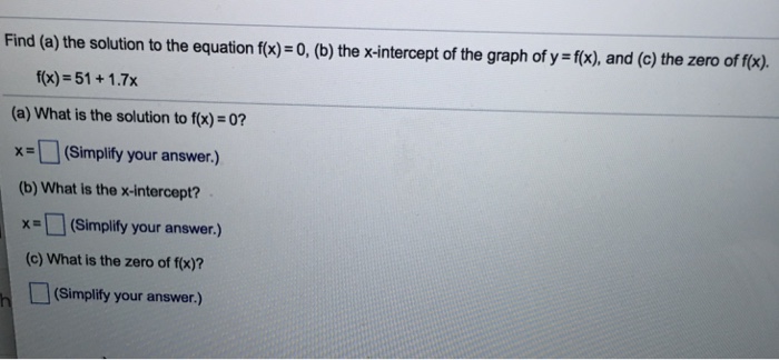 Solved Find (a) the solution to the equation f(x) = 0, (b) | Chegg.com