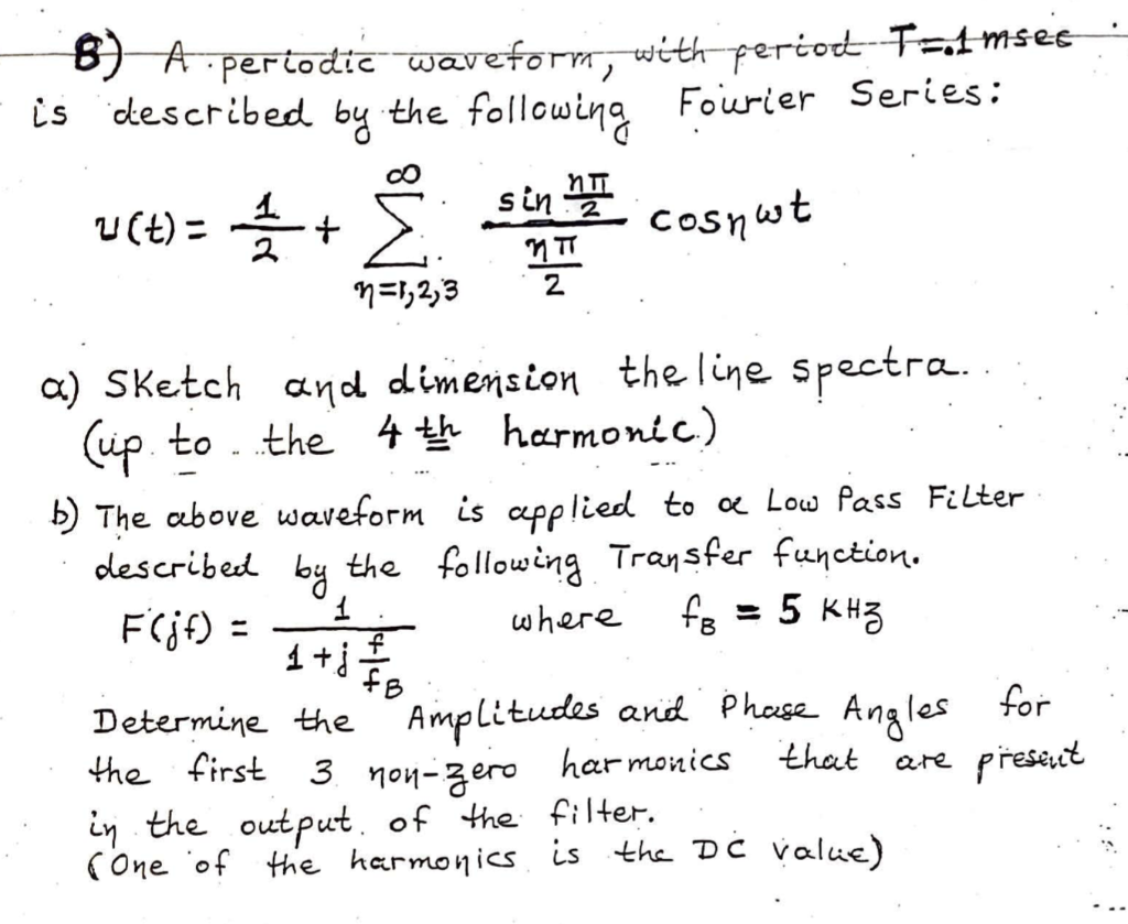 Solved - 8-Aperiodic waveform, with percort Taimses is | Chegg.com