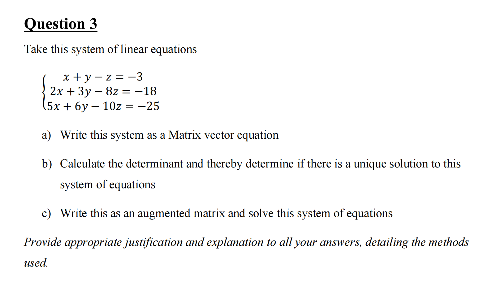 Solved Take this system of linear equations | Chegg.com