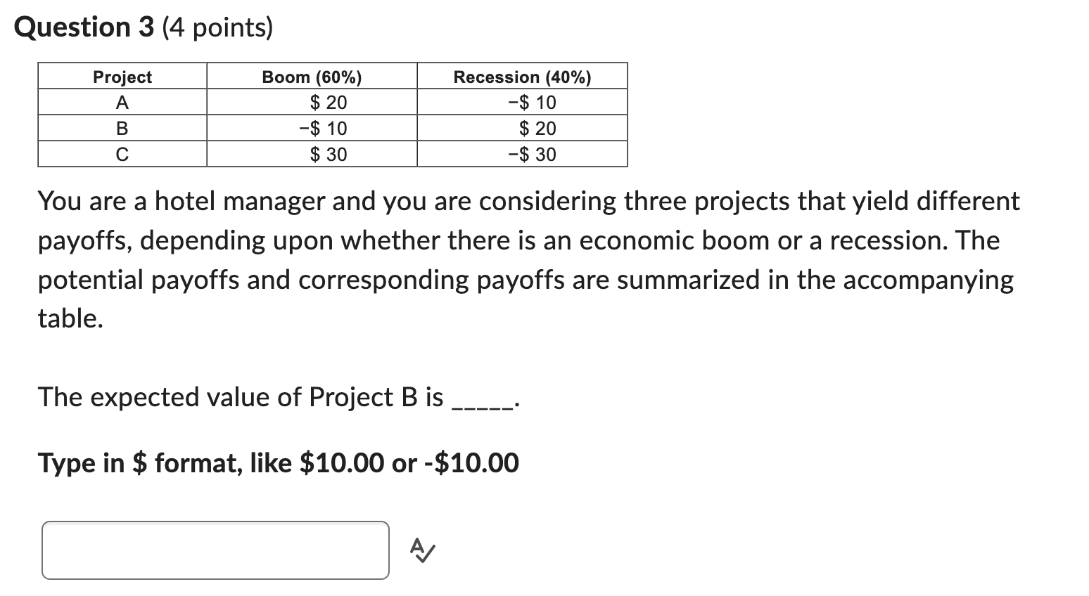 Solved Question 3 (4 points) You are a hotel manager and you | Chegg.com