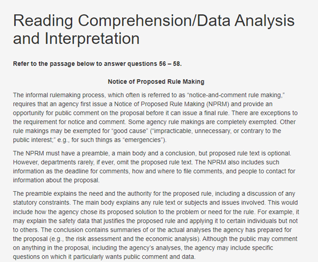 Reading Comprehension/Data Analysis and | Chegg.com