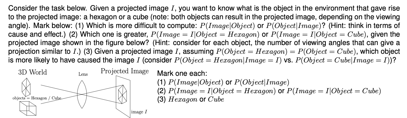 Consider the task below. Given a projected image I, | Chegg.com