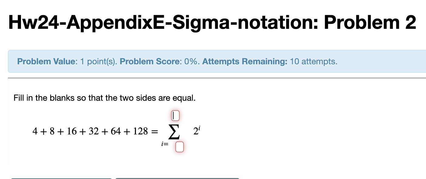 Solved Hw24-AppendixE-Sigma-notation: Problem 2 Problem | Chegg.com