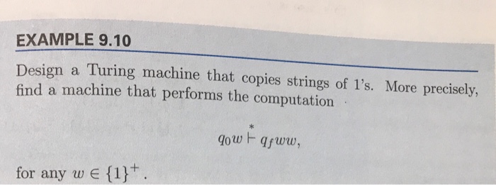 Solved 7. What happens in Example 9.10 if the string w | Chegg.com