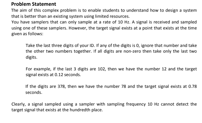 Problem Statement The aim of this complex problem is | Chegg.com