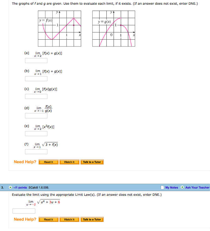 Solved The graphs of fand g are given. Use them to evaluate | Chegg.com