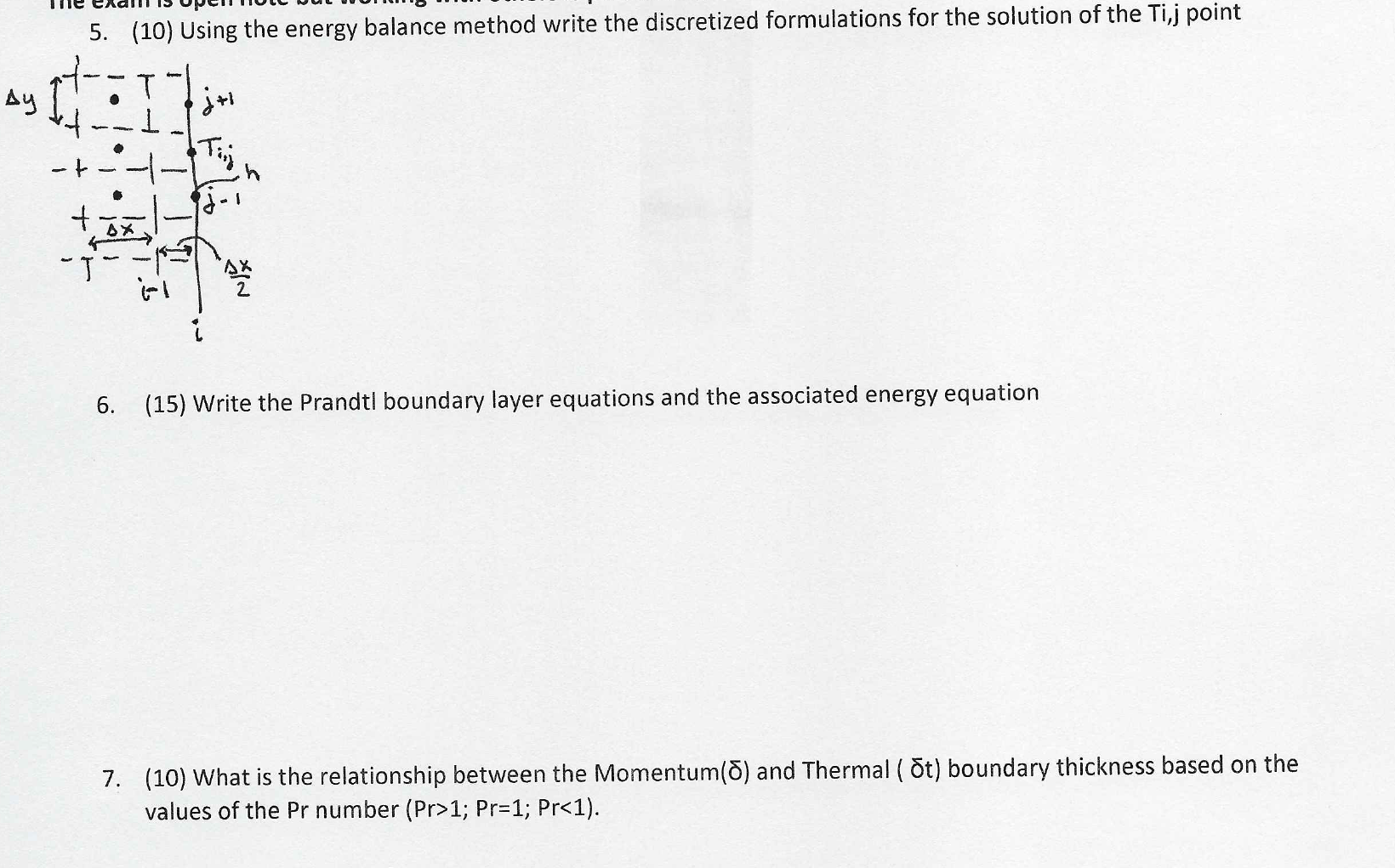5. (10) Using the energy balance method write the | Chegg.com