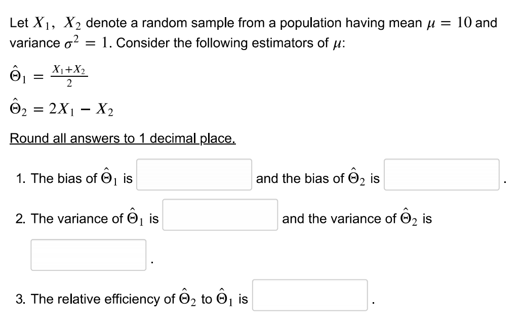 Solved Let X1, X2 denote a random sample from a population | Chegg.com