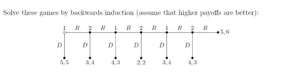 Solved Solve these games by backwards induction (assume that | Chegg.com