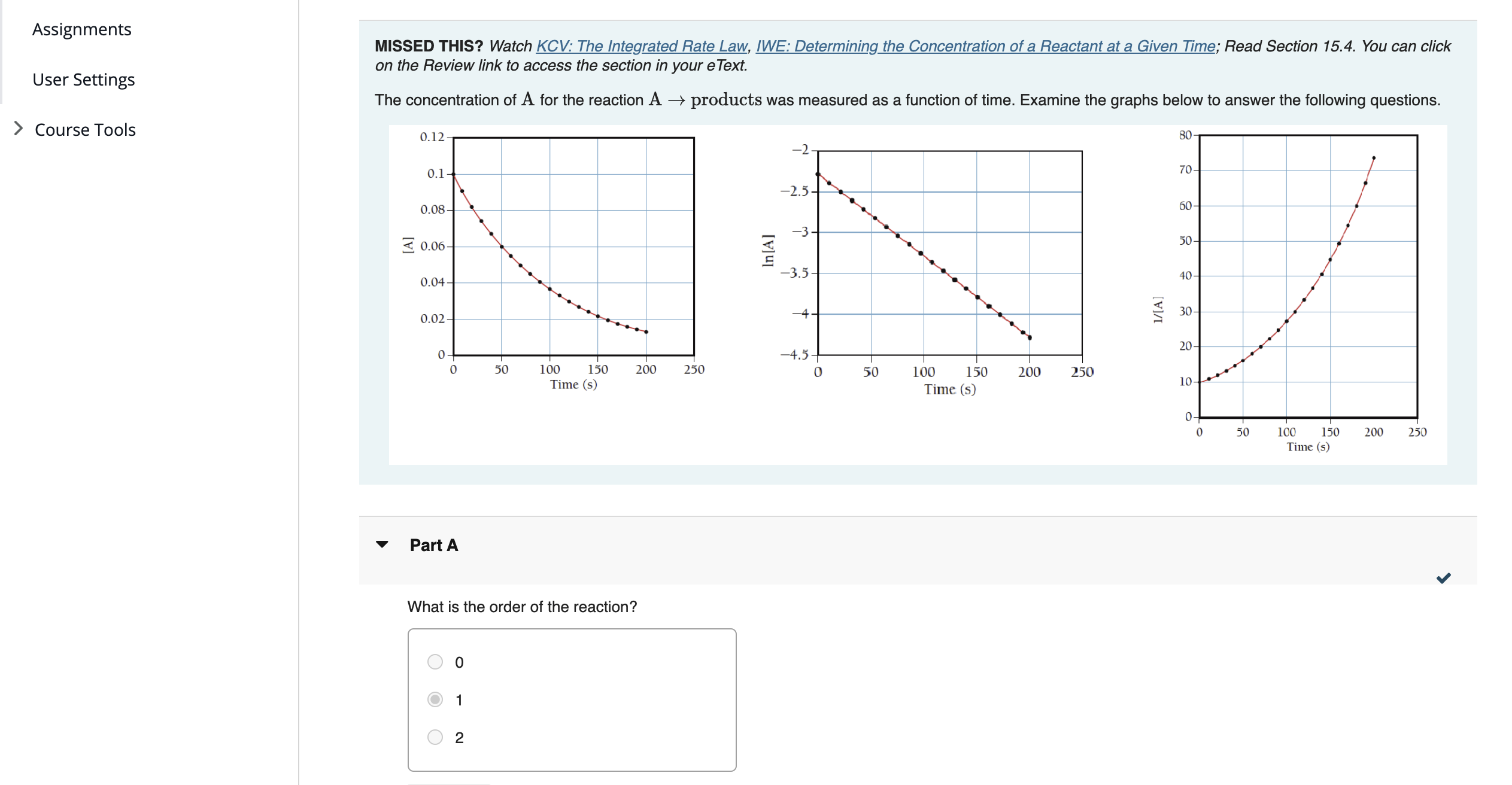 Solved Assignments User Settings MISSED THIS? Watch KCV: The | Chegg.com