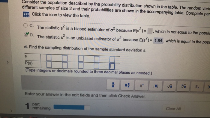 Solved Consider the population described by the probability | Chegg.com