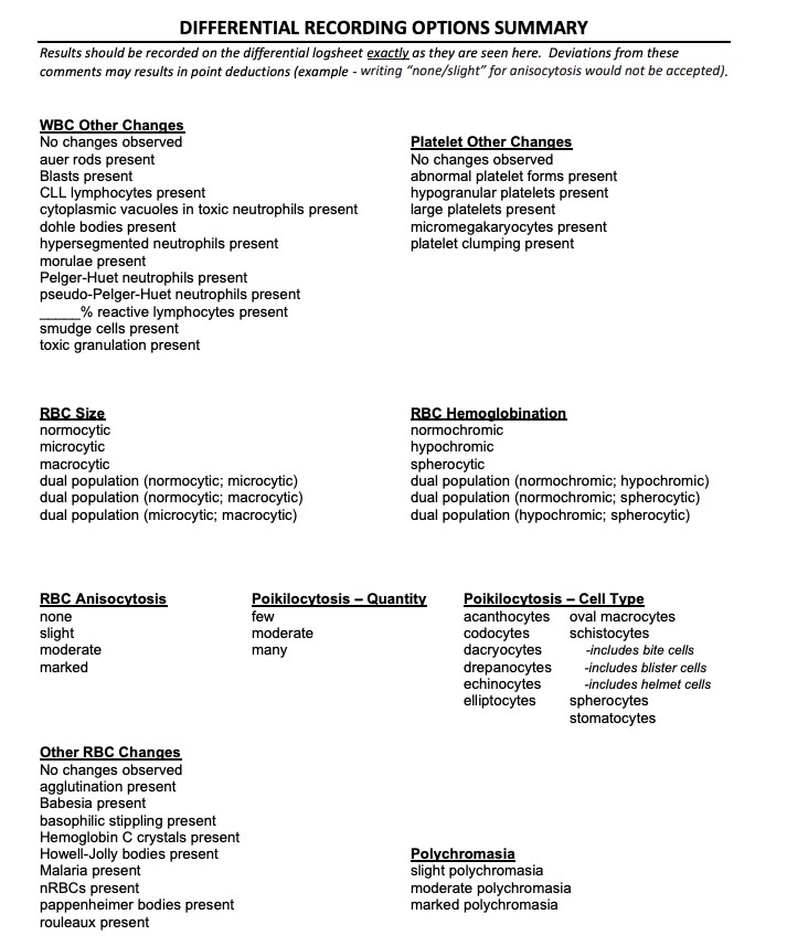 Solved Patient \#1 (1-2 WBC changes; 1-2 Plt changes) Age: | Chegg.com