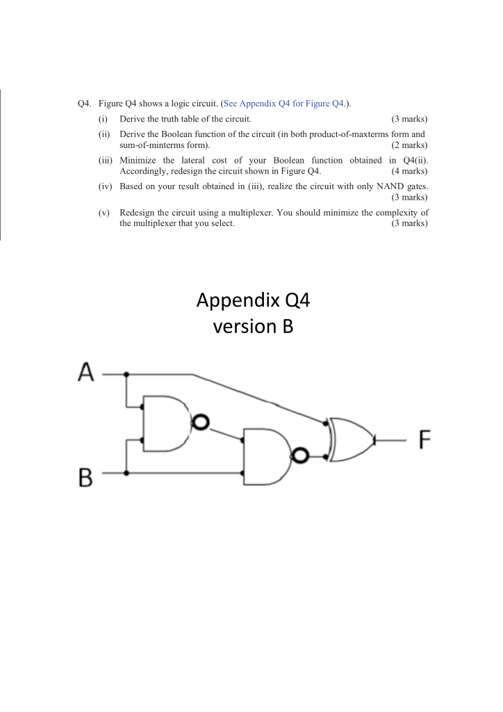 (Solved) : Q4 Figure Q4 Shows Logic Circuit See Appendix Q4 Figure Q4 ... (Solved) : Q4 Figure Q4 Shows Logic Circuit See Appendix Q4 Figure Q4 ...
