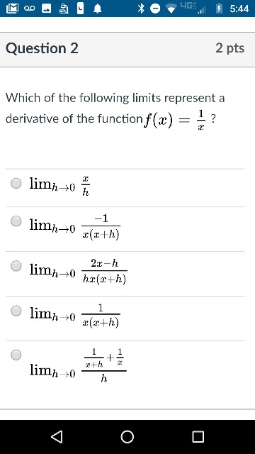 Solved e https://psu.instructure.com/c9 Question1 2 pts Find | Chegg.com