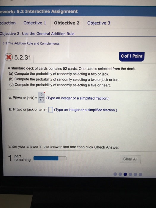 Solved ework: 5.2 Interactive Assignment duction Objective 1 | Chegg.com