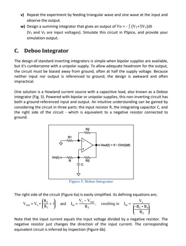 Project Howland Current Source & Deboo Integrator A. | Chegg.com