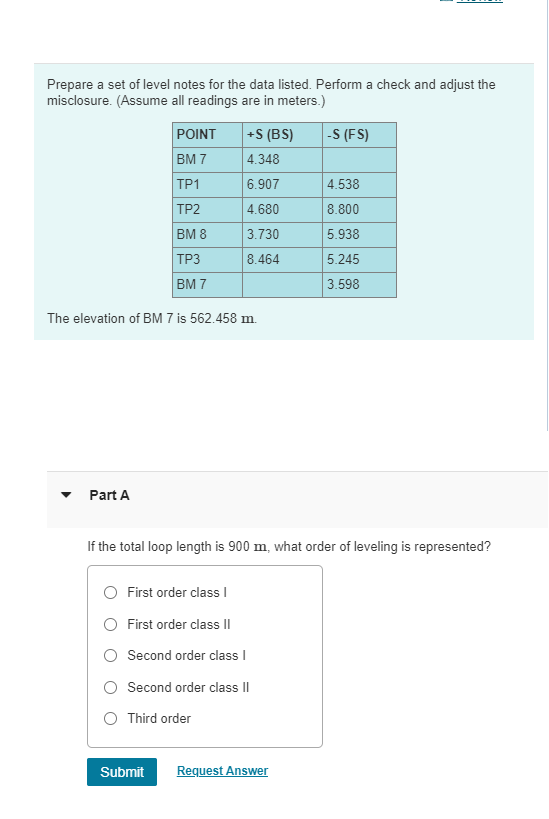 Solved Prepare a set of level notes for the data listed. | Chegg.com