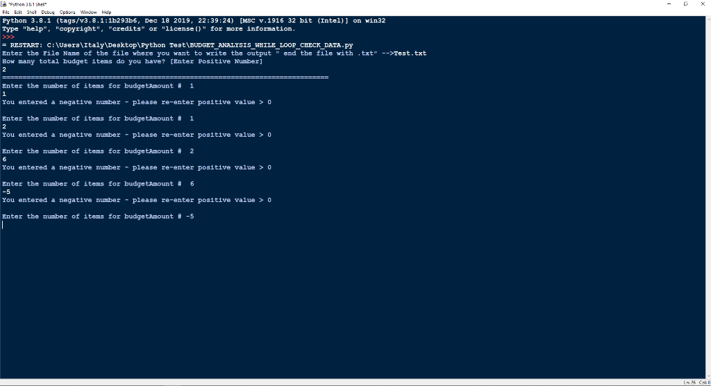 Solved While working on a Python Project, I was tasked to | Chegg.com