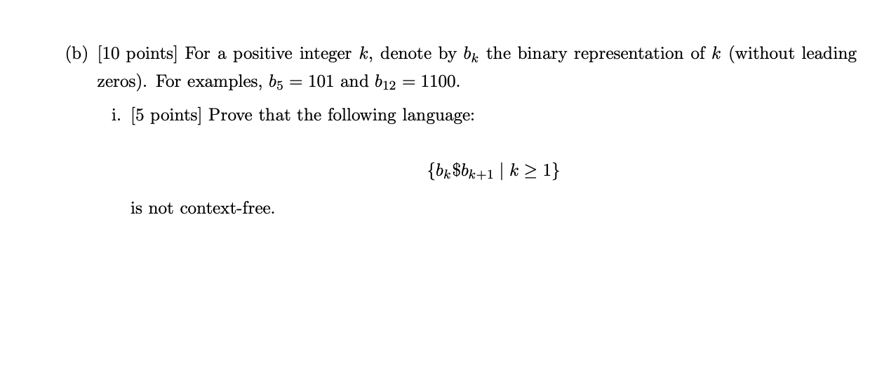 Solved (b) [10 points] For a positive integer k, denote by | Chegg.com